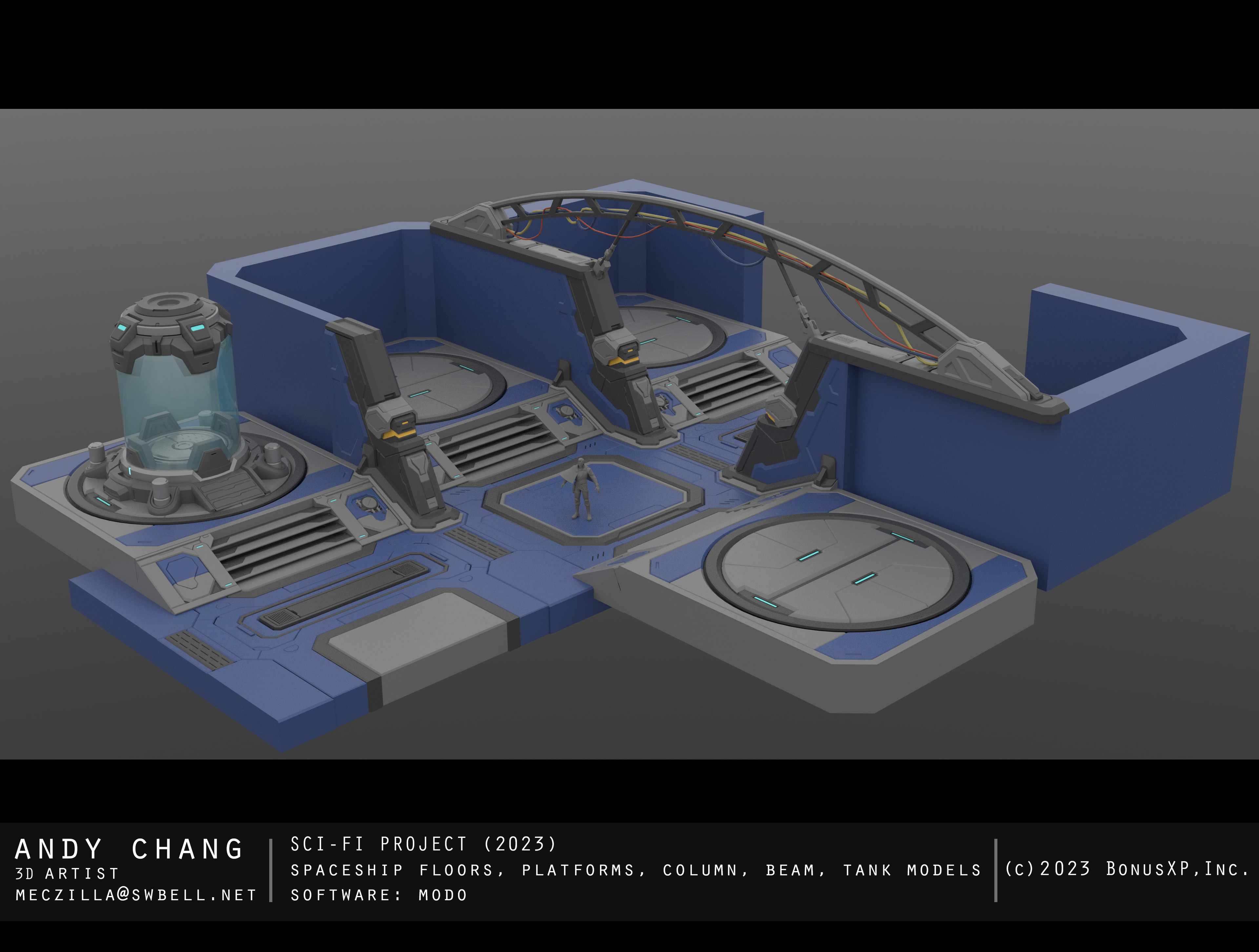 Andy Chang - Spaceship Corridor Models