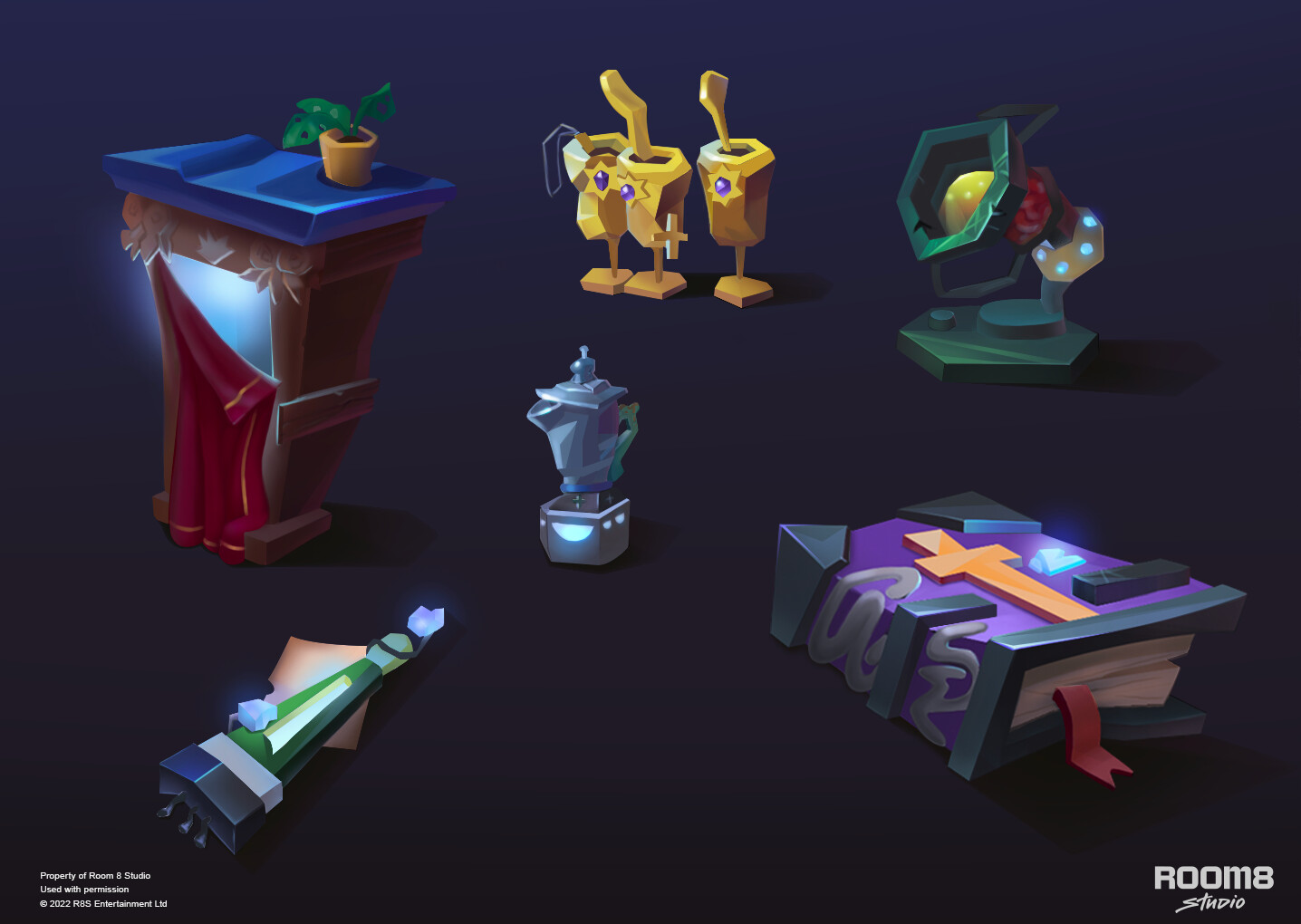 ArtStation - 6 hermit monk items )