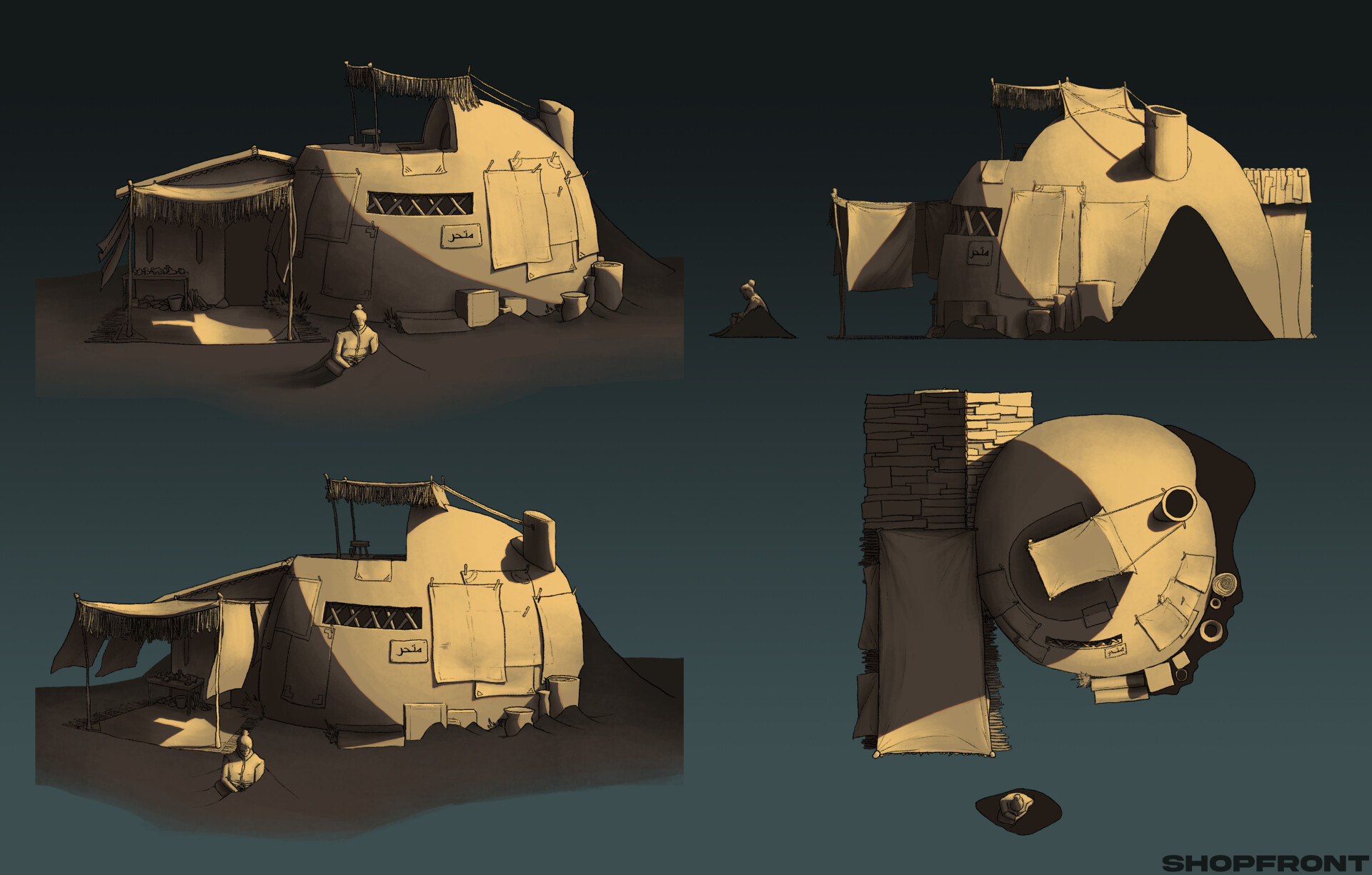 ArtStation - Desert Shop Concept