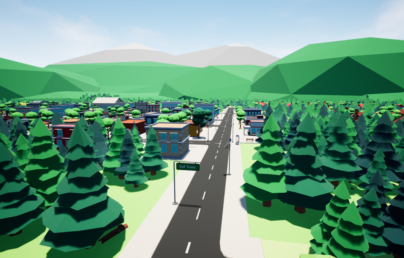 ArtStation - Low Poly Town Pack with fully functional level built on unreal engine