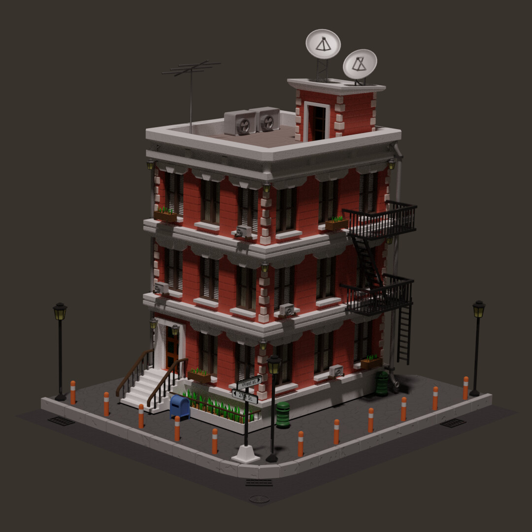 ArtStation - Cute little apartment building
