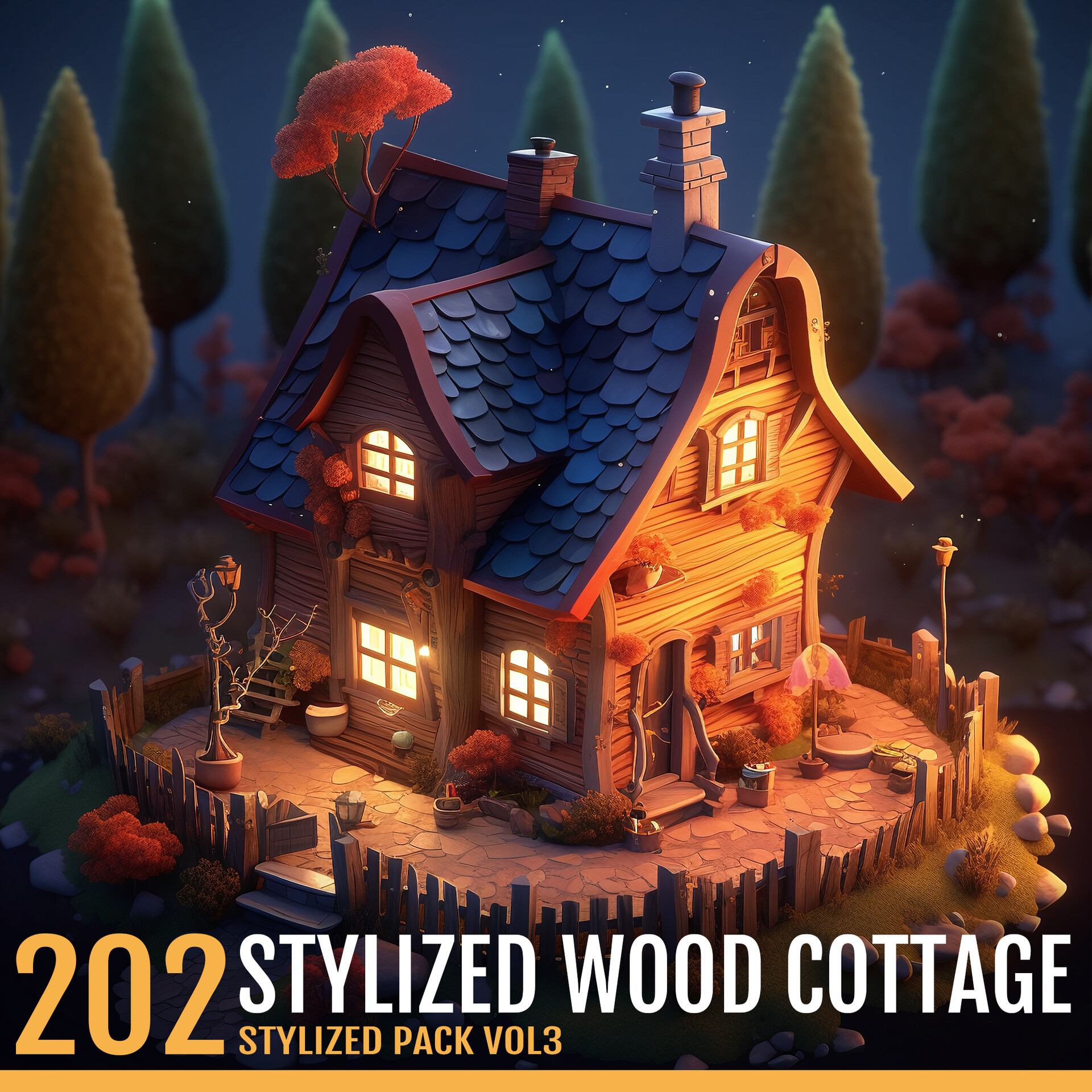 ArtStation - 202 Stylized Wood Cottage References