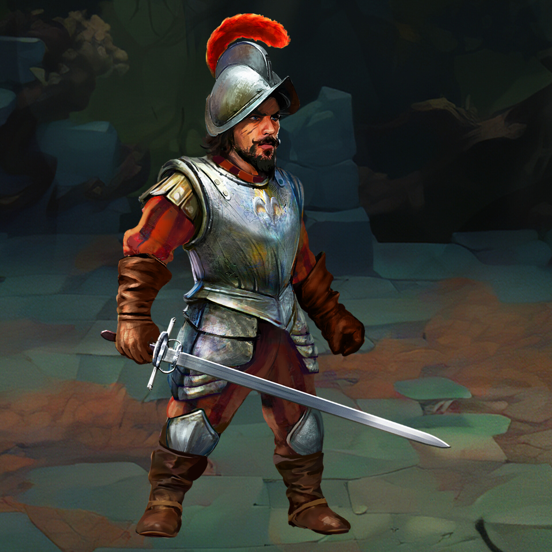 ArtStation - Conquistador Character semi-realistick art style
