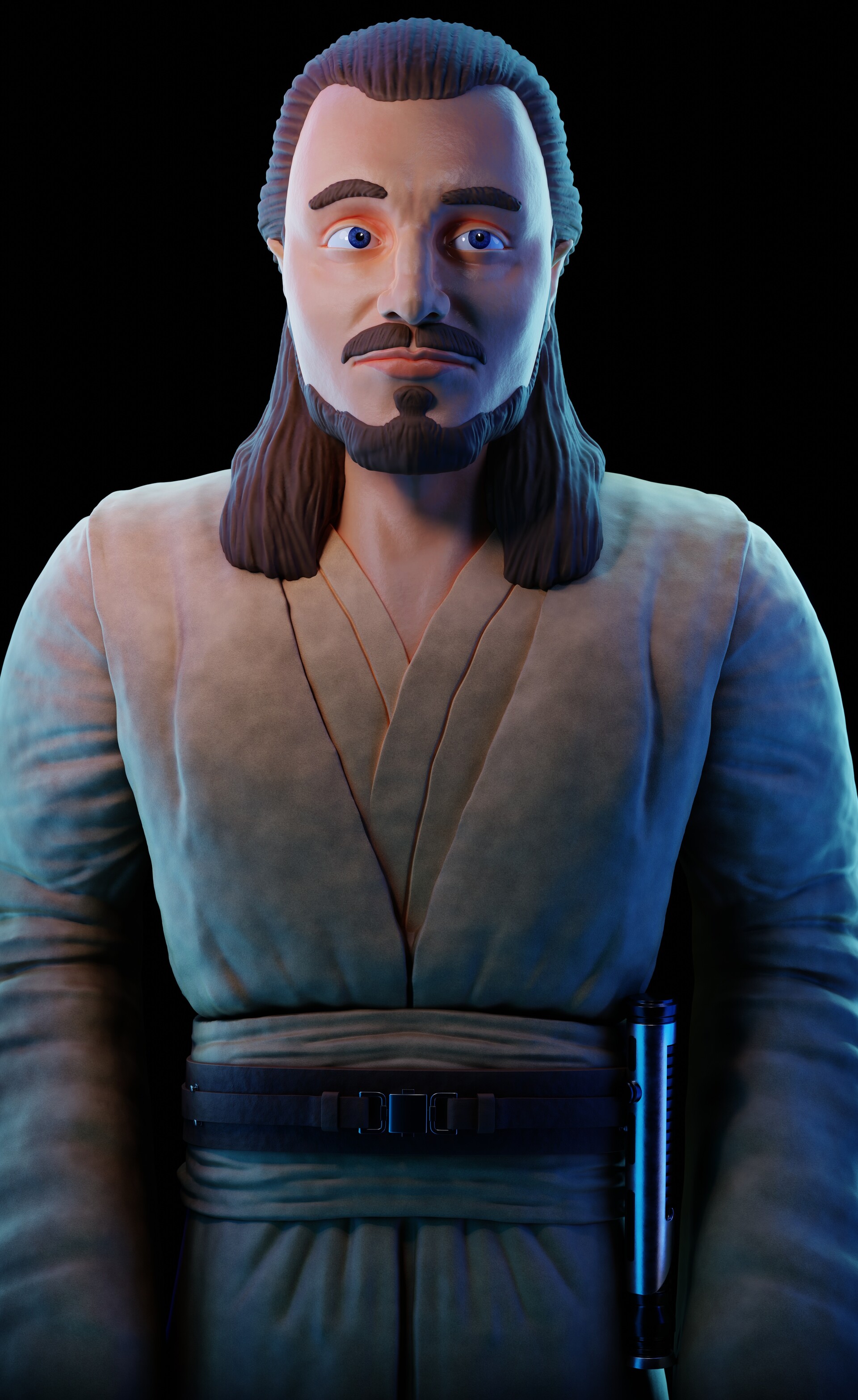 Ryan King - Qui-Gon Jinn (Blender 3d Character)
