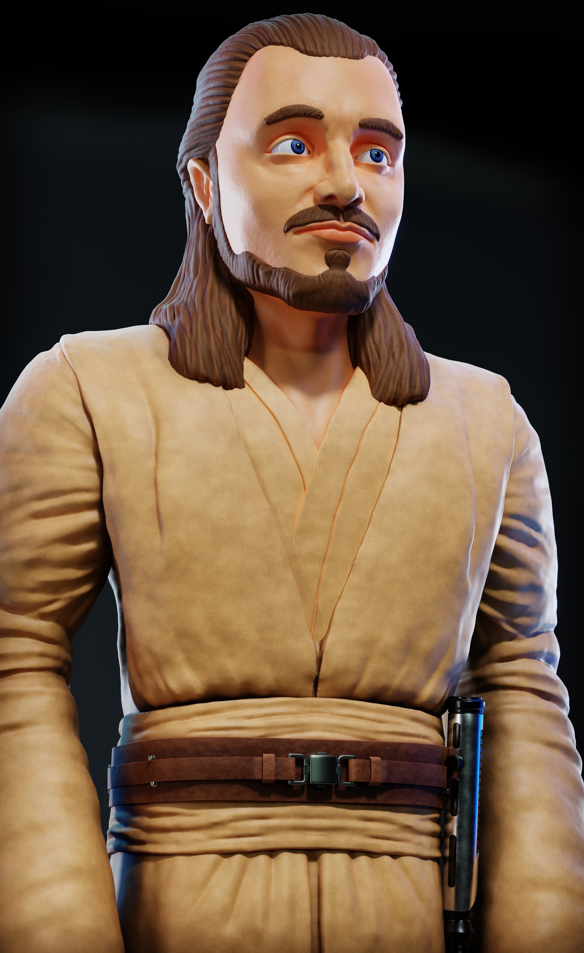 Ryan King - Qui-Gon Jinn (Blender 3d Character)