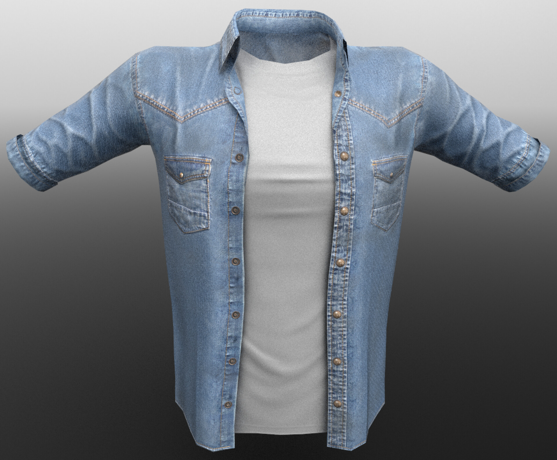 ArtStation - Denim Shirt