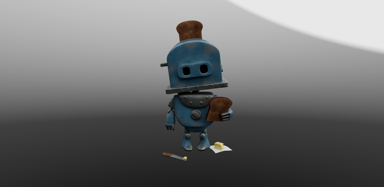 ArtStation - Concept Art to 3D - Toaster Robot