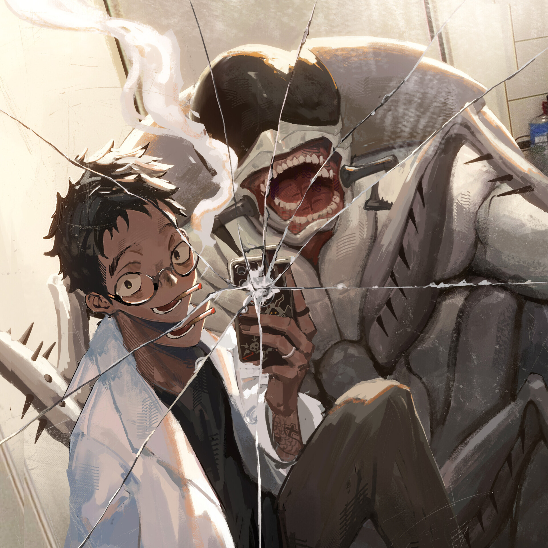 ArtStation - 《Dorohedoro》Kasukabe and Jonson