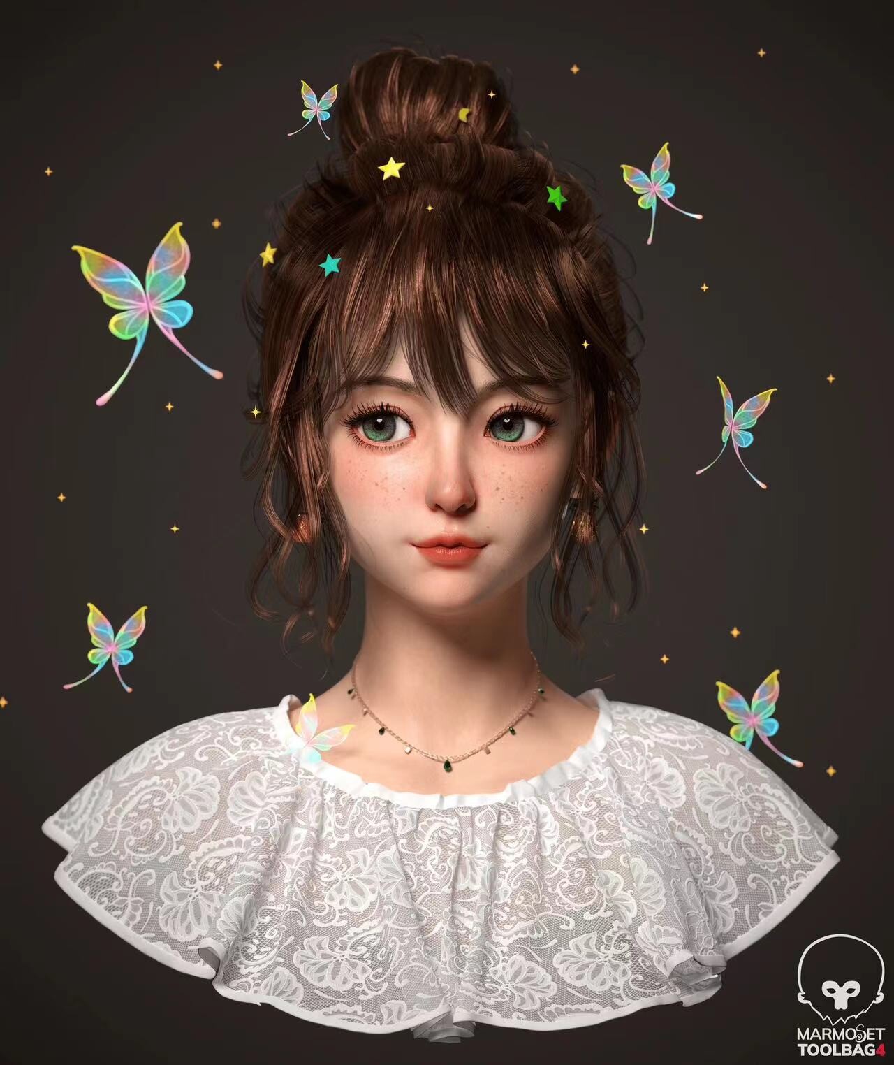 Wingfox workshop - 美型遊戲角色《邢小欣》案例全流程製作教學