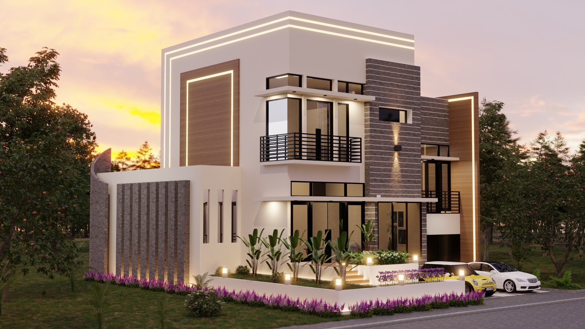 Abdulla Mansib - Modern exterior architectural visualization in Blender