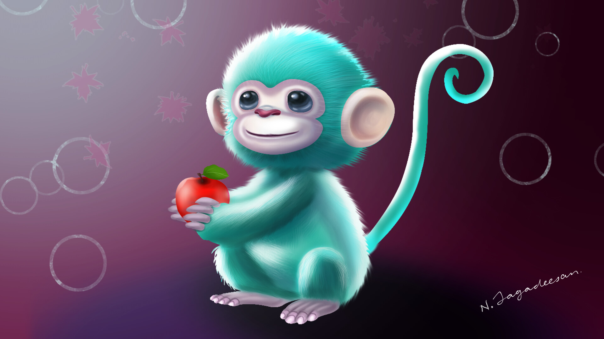 ArtStation - Monkey With Apple