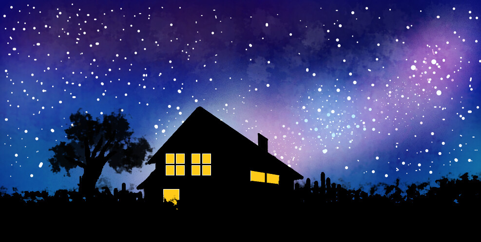 ArtStation - Night Landscape paint