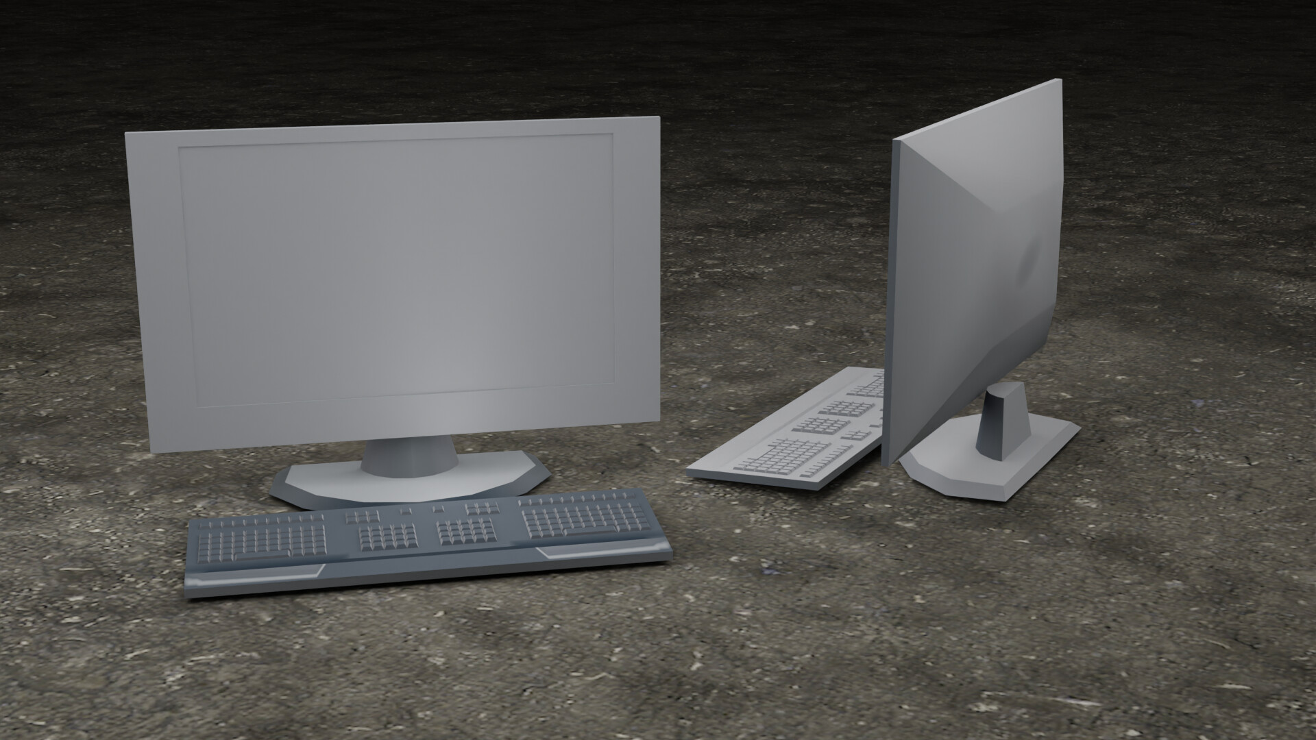 ArtStation - Low poly model of a computer