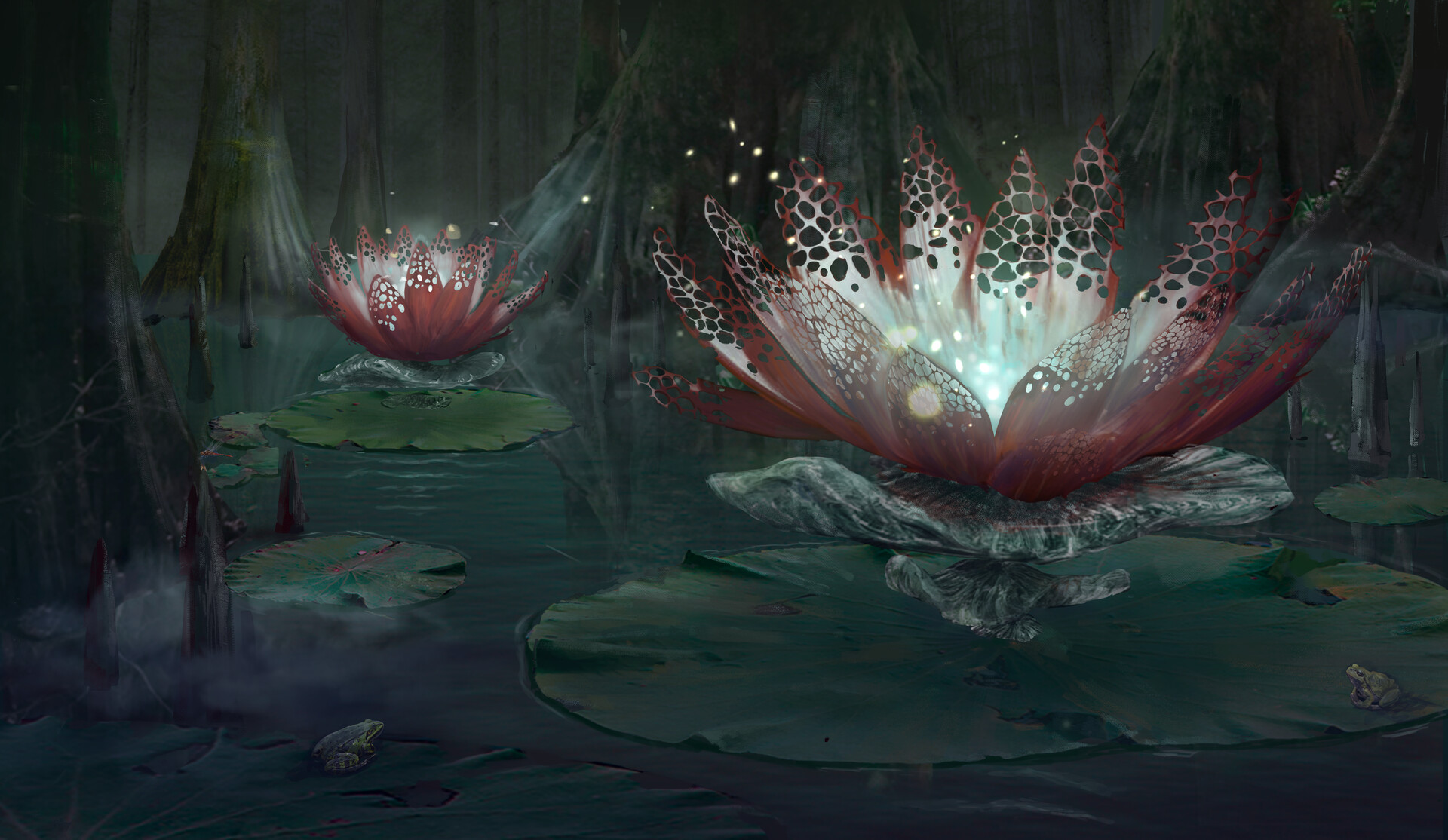 ArtStation - flowers in the swamp