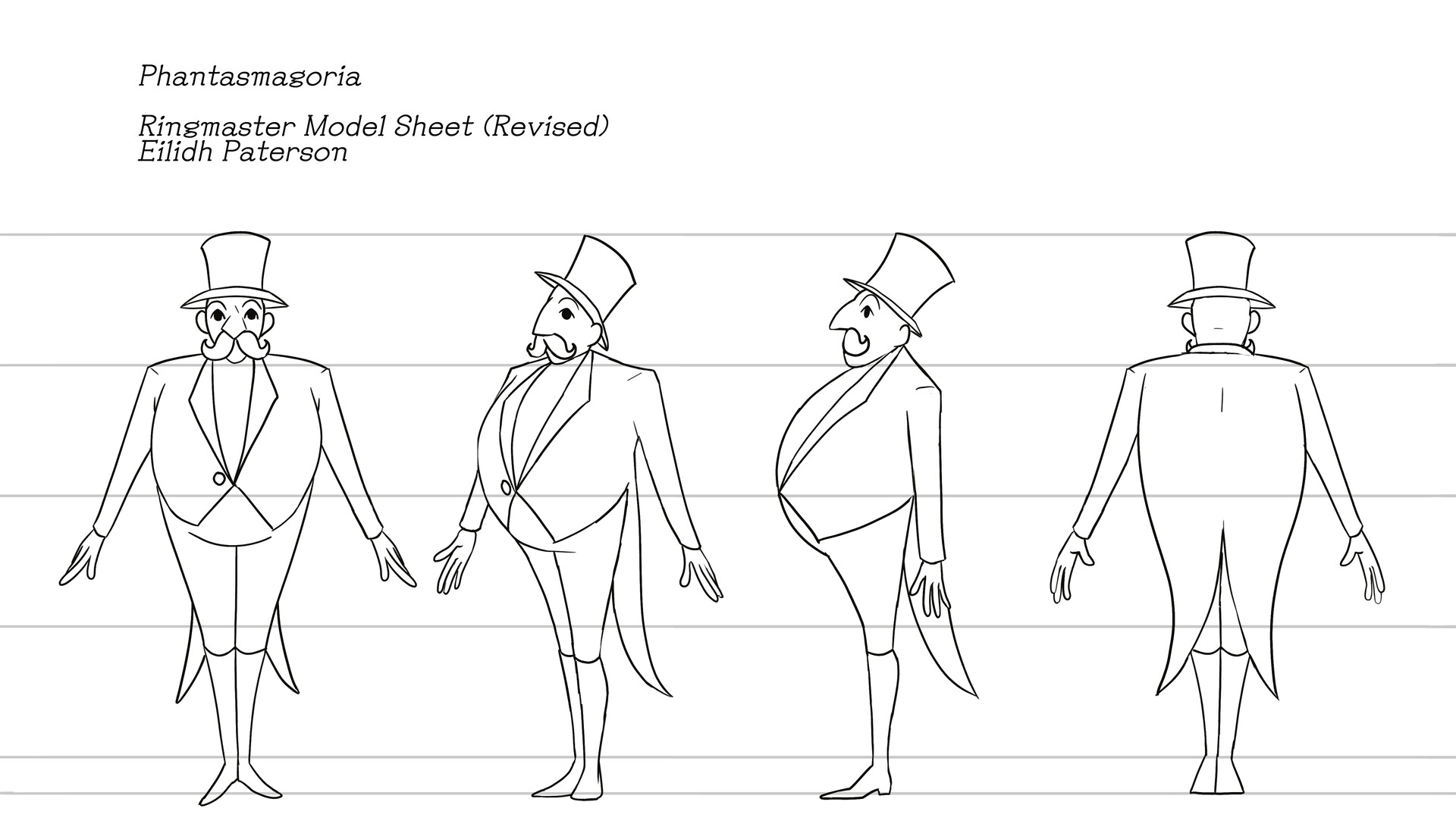 ArtStation - Phantasmagoria - Revised Ringmaster Model Sheet