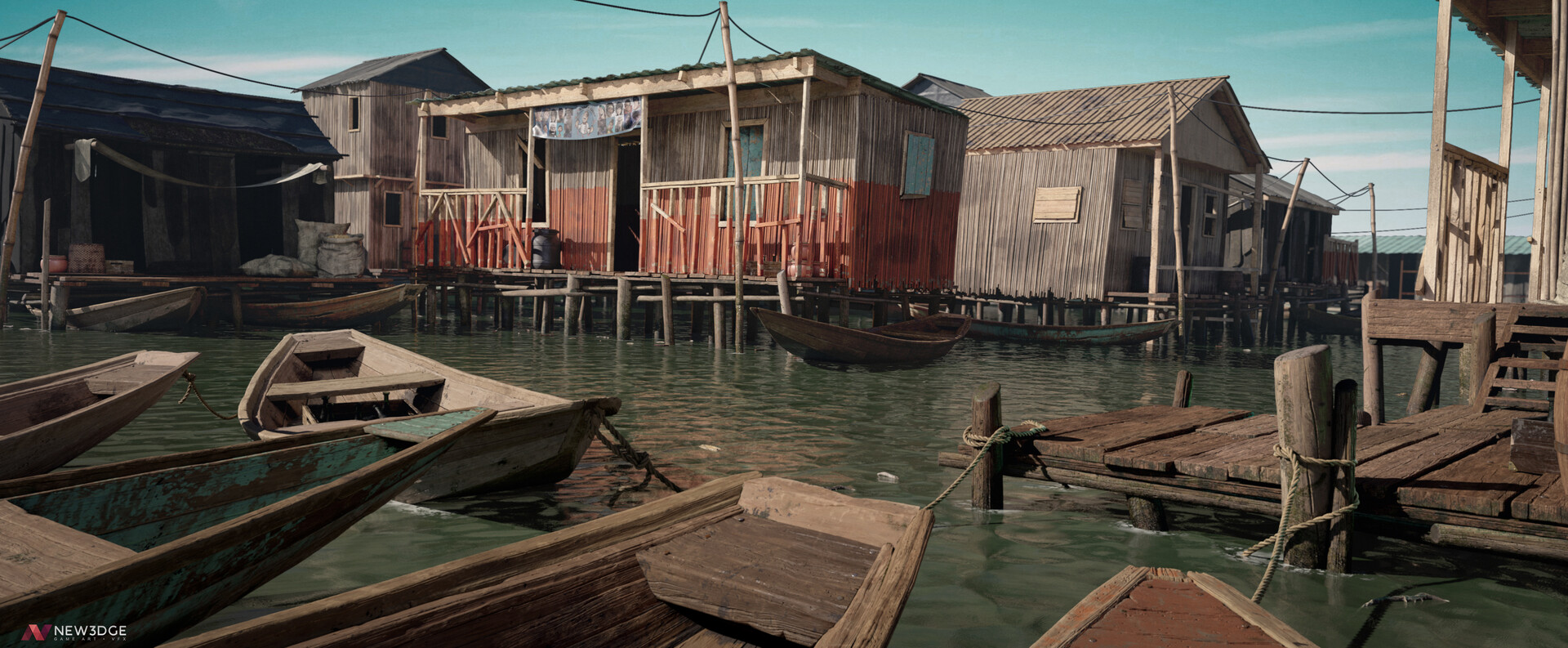 ArtStation - Interpretation of the slum village of Makoko in Nigeria