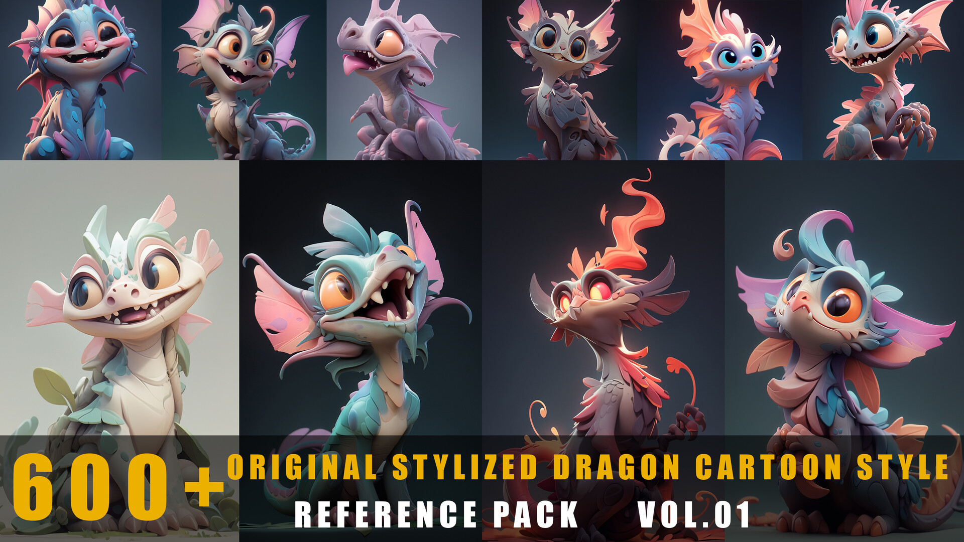 WaterLaw's Studio - 600+ Original Stylized Dragon Cartoon Style ...