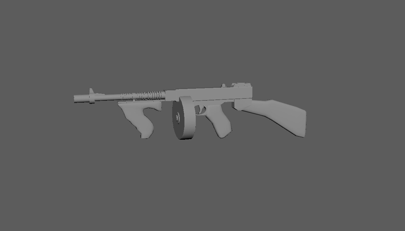 ArtStation - Tommy Gun 3D prop model