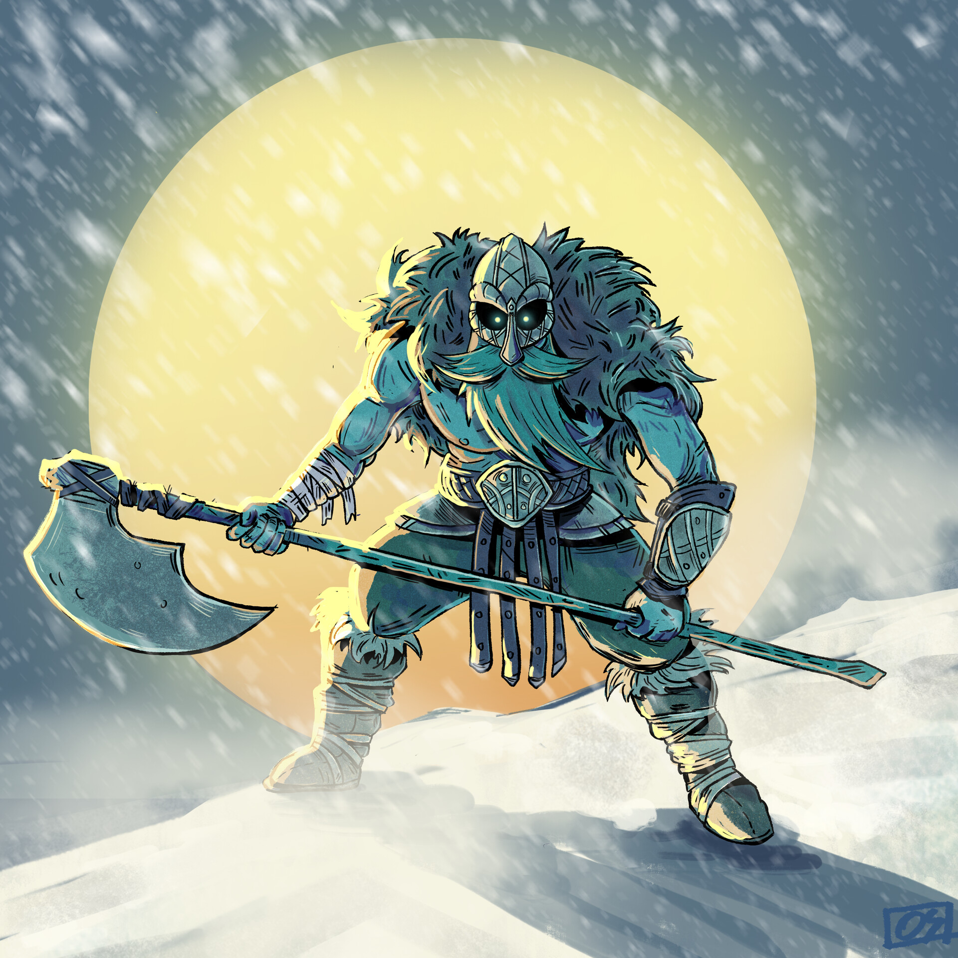 ArtStation - Frozen Viking