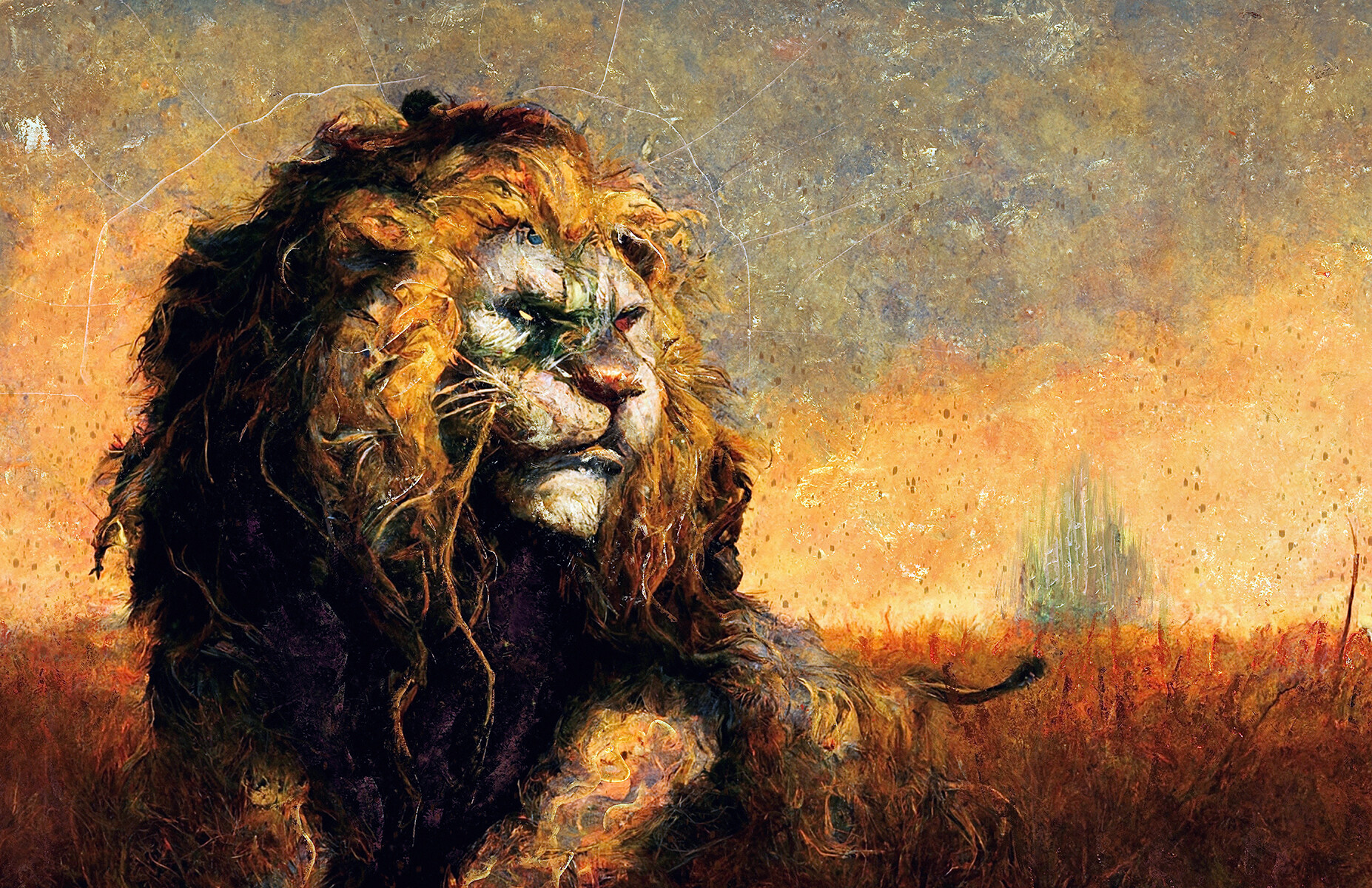 Famous Lion Painting