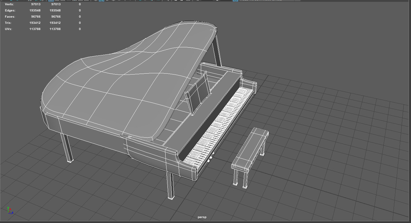 ArtStation - Quick 3D Piano Model