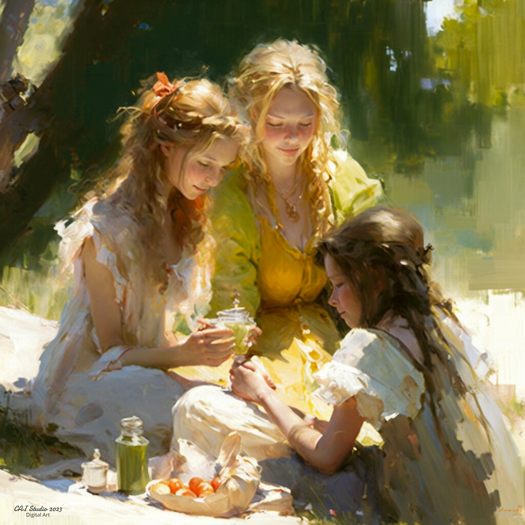 ArtStation - Spring picnic