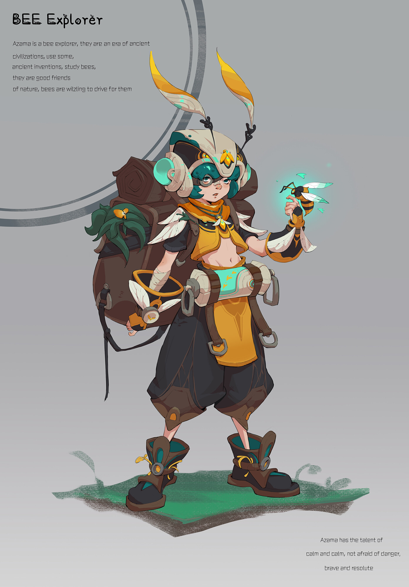 ArtStation - Little practice, I am a little bee explorer~