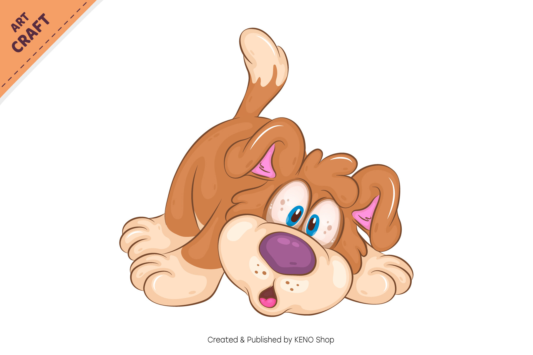 Silly Face Cartoon Dog