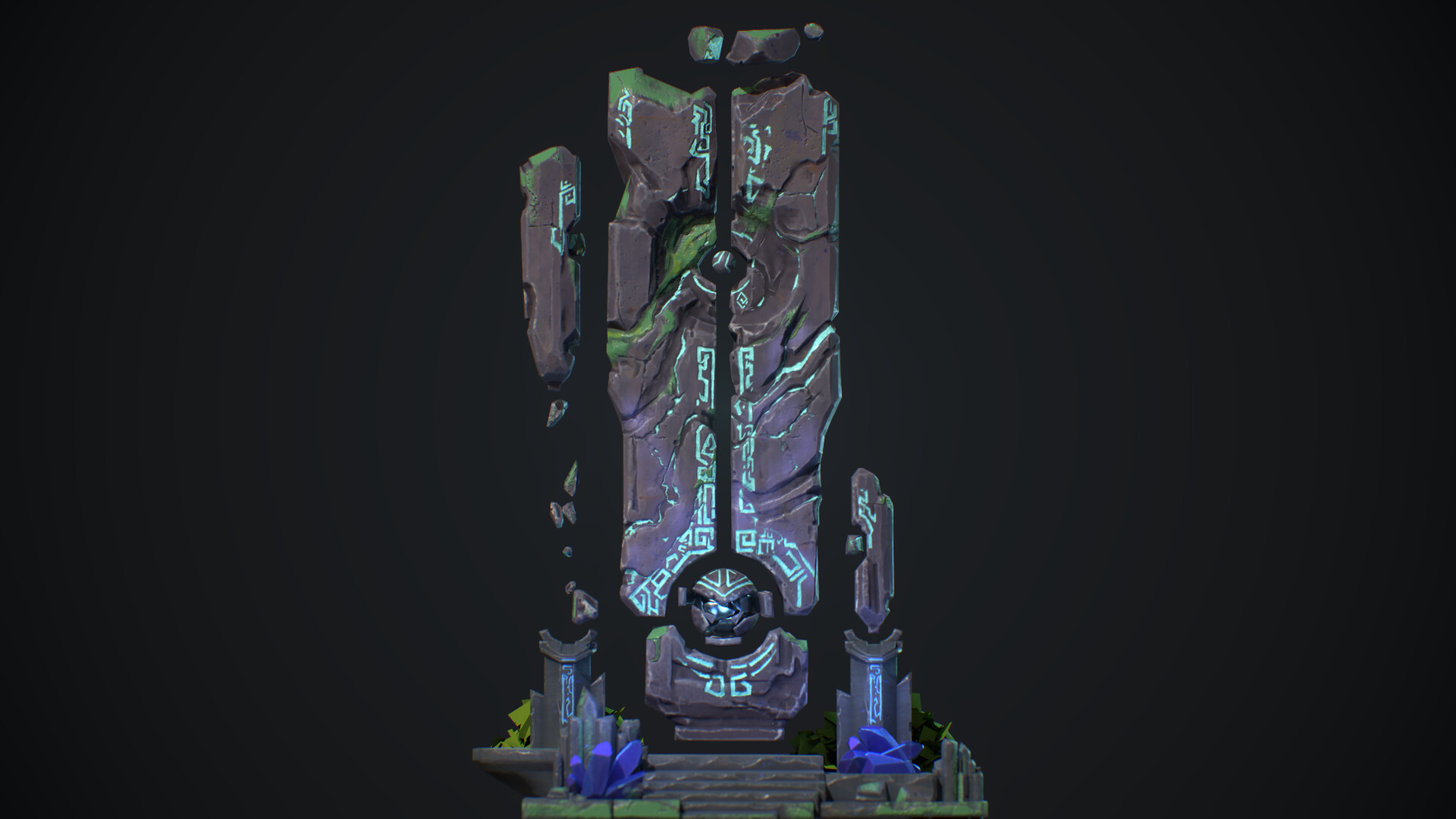 ArtStation - Stylized stone tablets