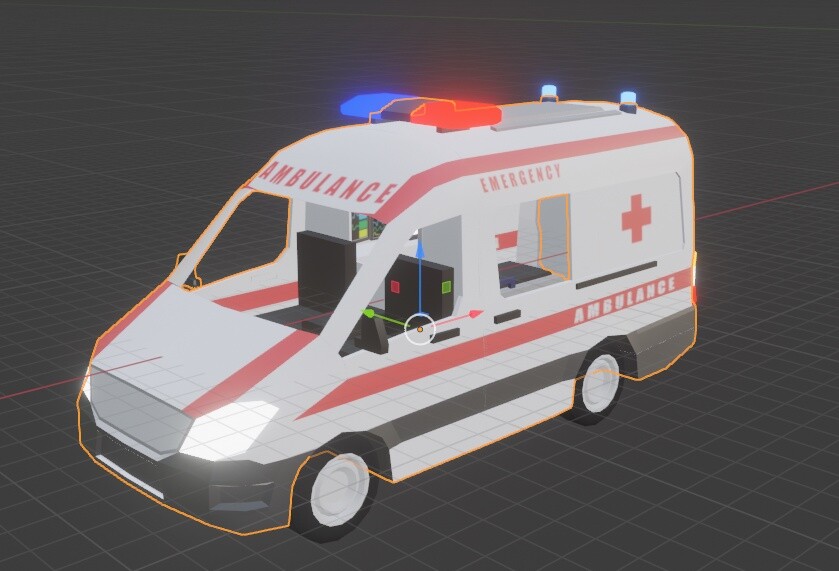 ArtStation - Low Poly Ambulance