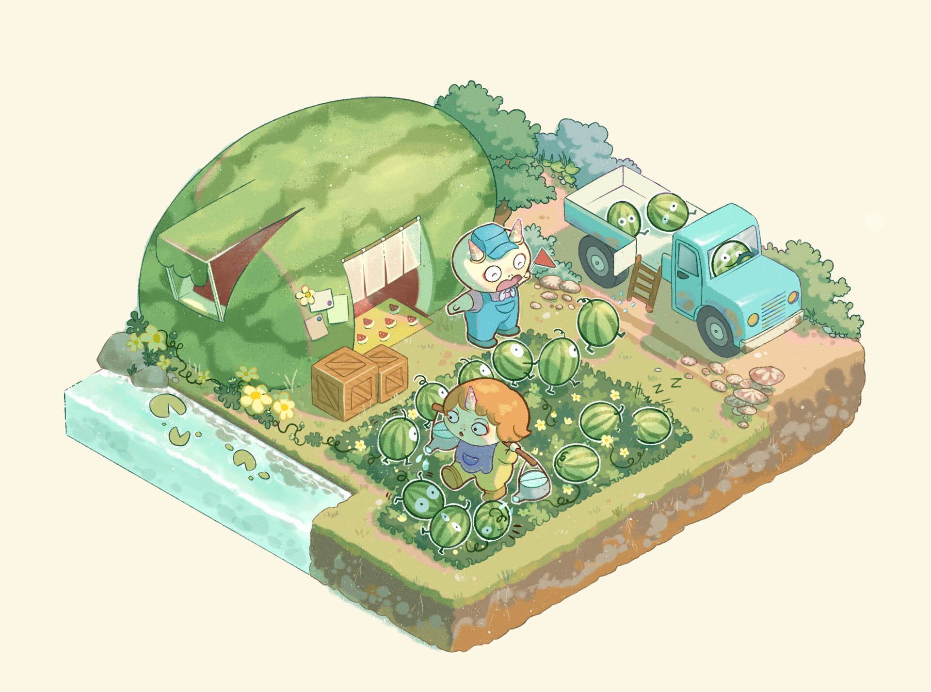 ArtStation - Harvest watermelons