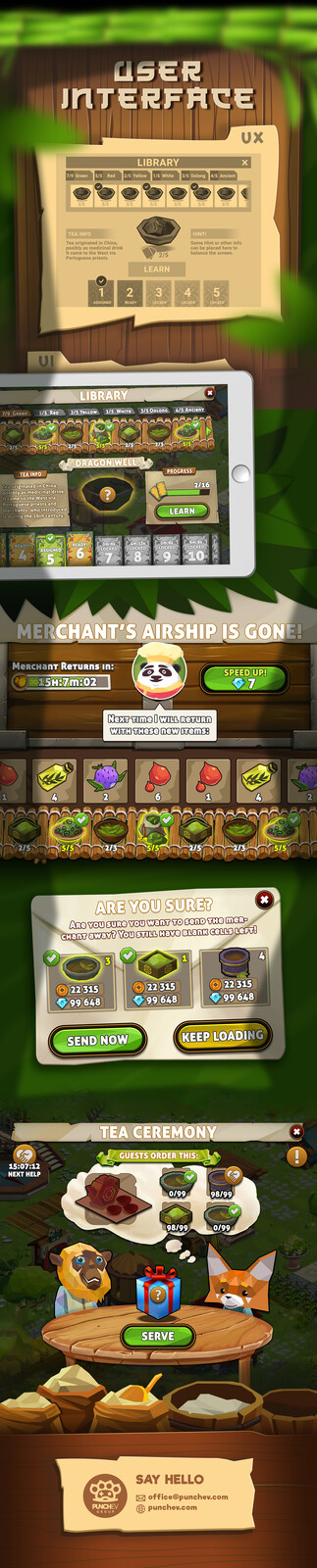Game Interface UI & UX Art House - Tiny Tea Paradise