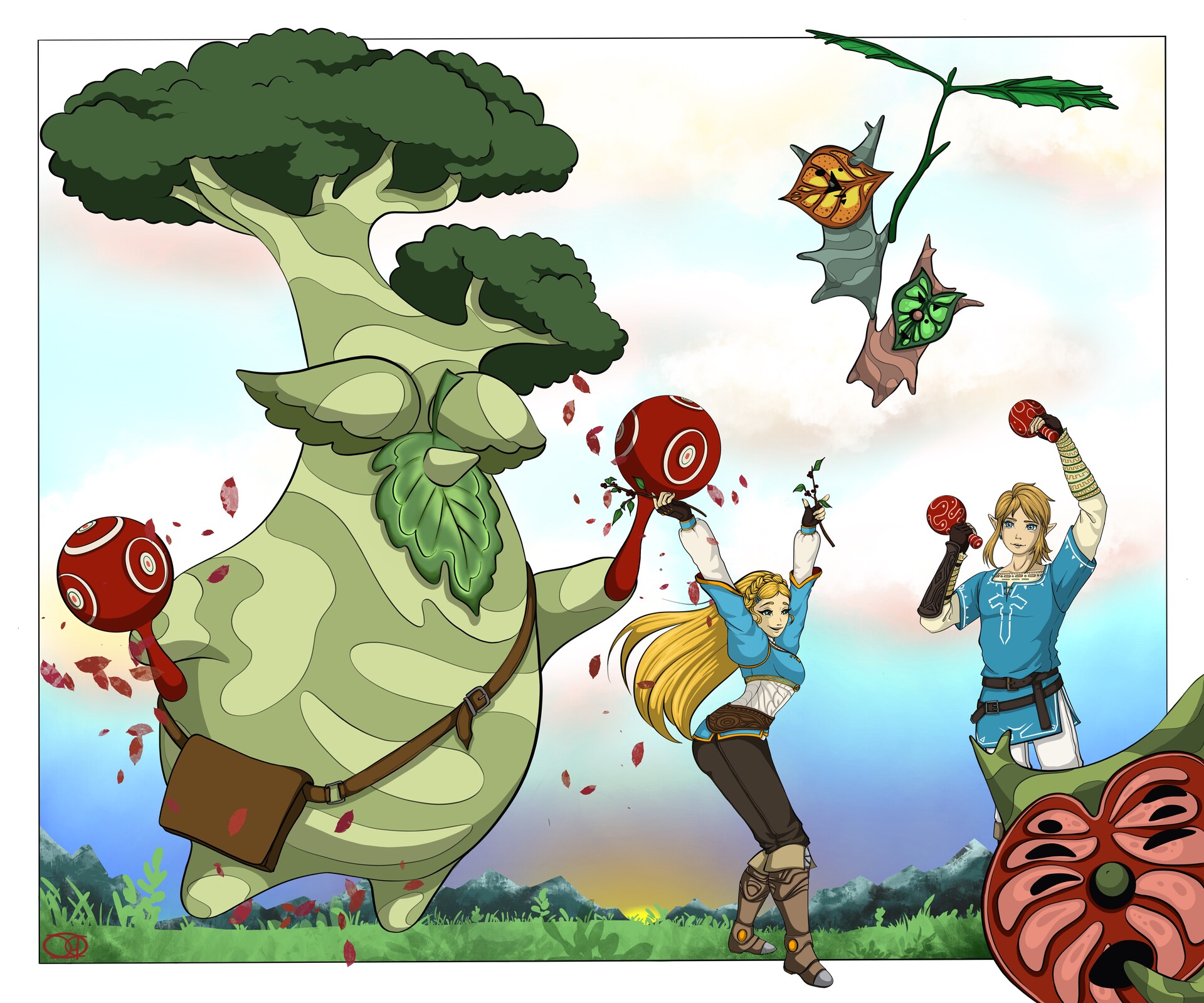 ArtStation - Hyrule dance - The Legend of Zelda fanart