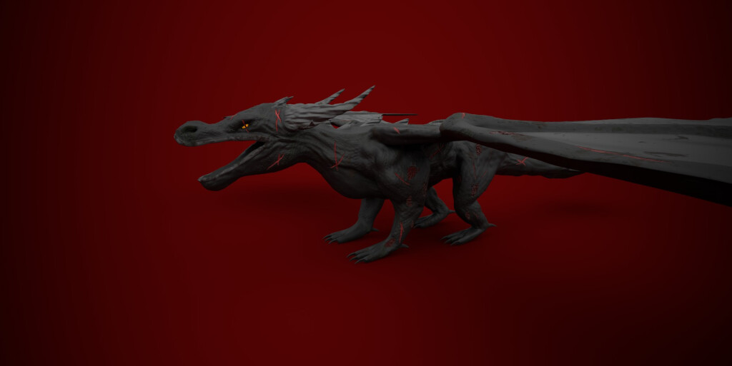 ArtStation - Evil Dragon - College 2nd Final Major Project piece