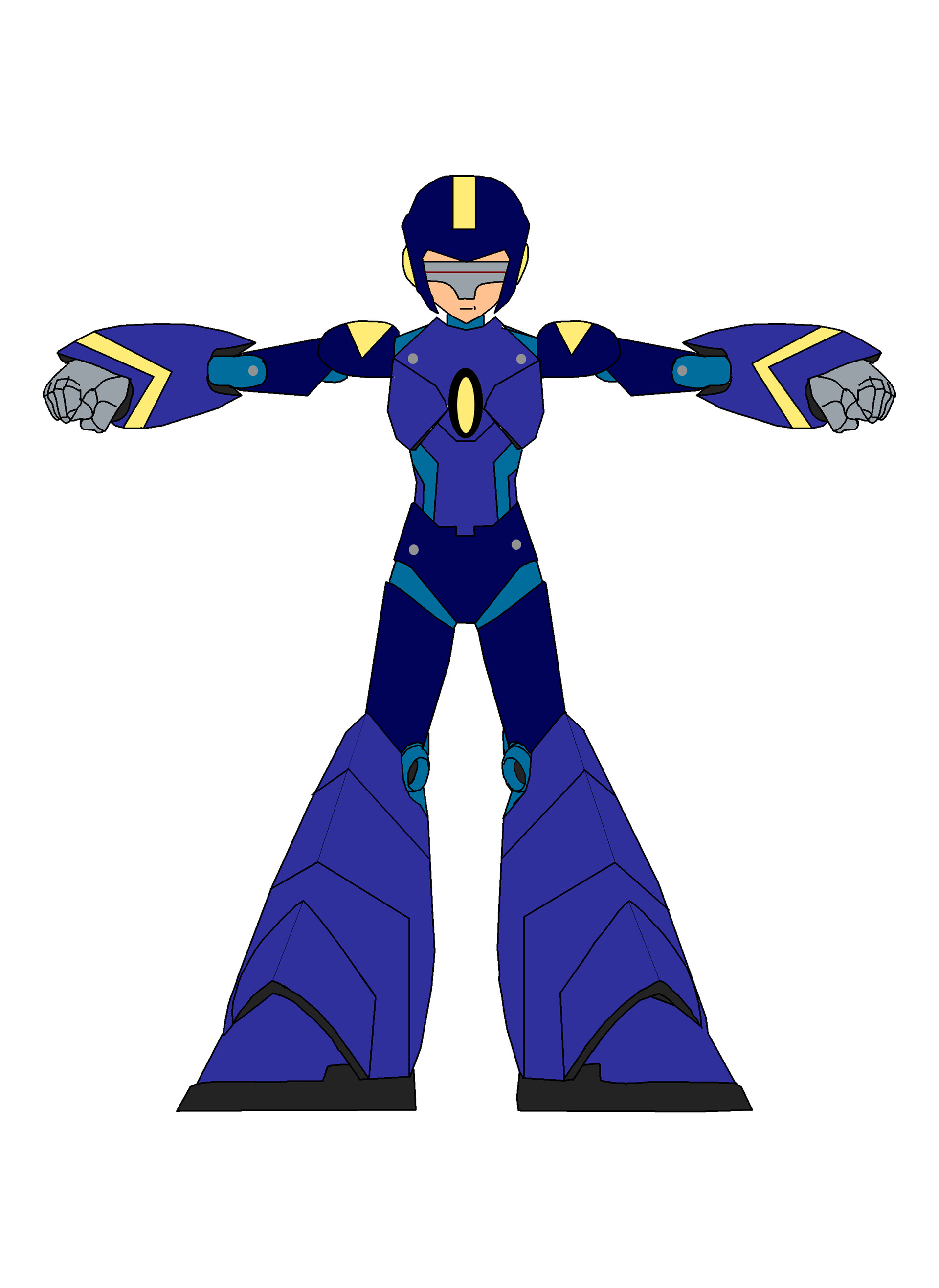 ArtStation - Ultimate MegaMan T-Pose (Concept Art)