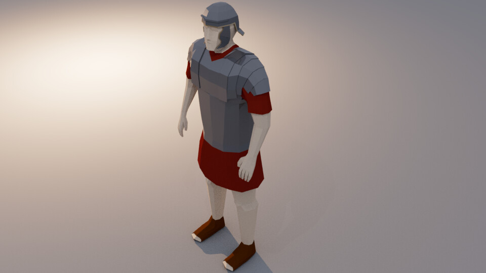 Alec Bicheno - Low poly Roman soldier and equipment