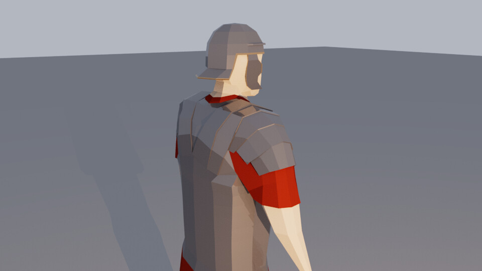 Alec Bicheno - Low poly Roman soldier and equipment