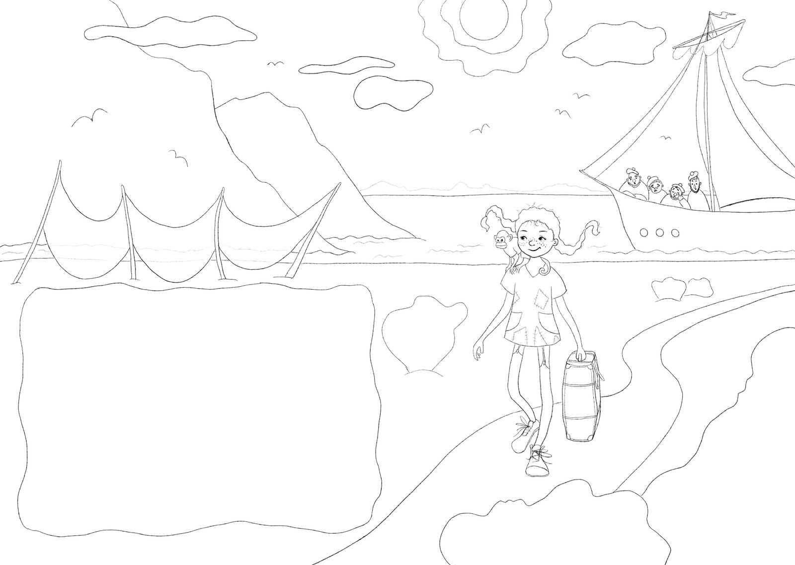 Veronika Iakimenko - «Pippi Longstocking». Illustration for the book by ...