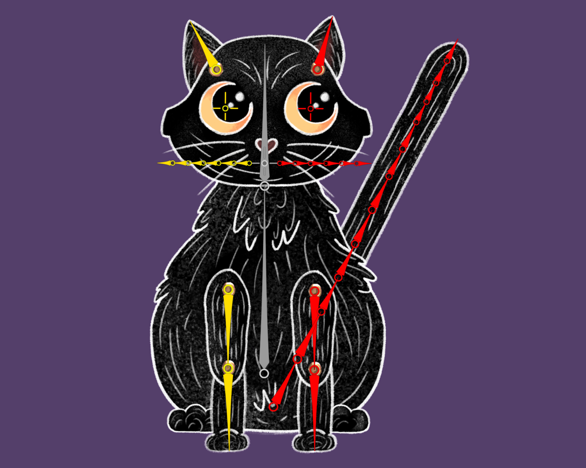 ArtStation - "Elle casse tout" Cat rigg
