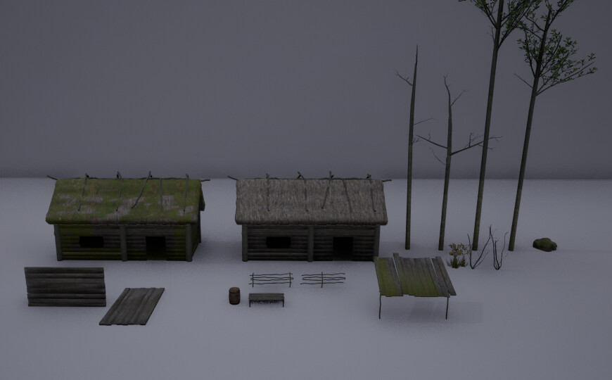 ArtStation - Swamp Shack-University assignment - Assets Used