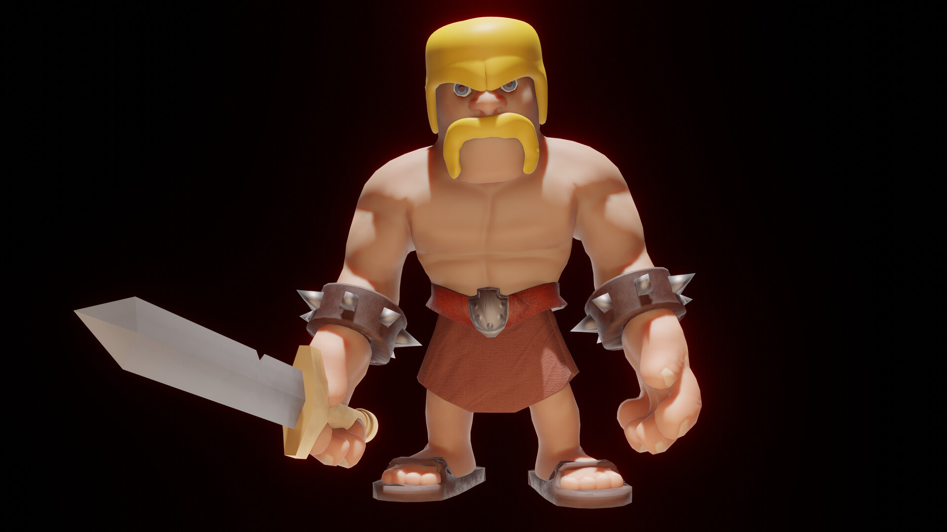 ArtStation - Clash of Clans Barbarian - Fan Art