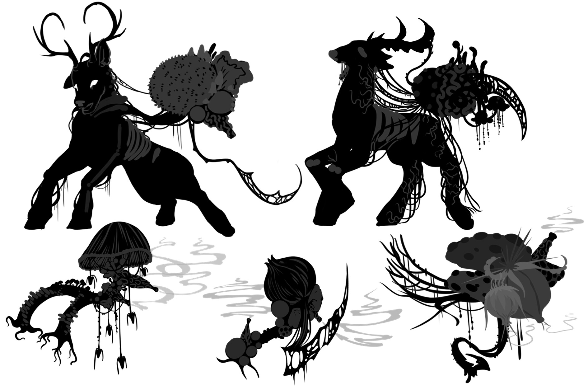 Laura Bibby - Overgrown Great Stag - Monster Concept Art