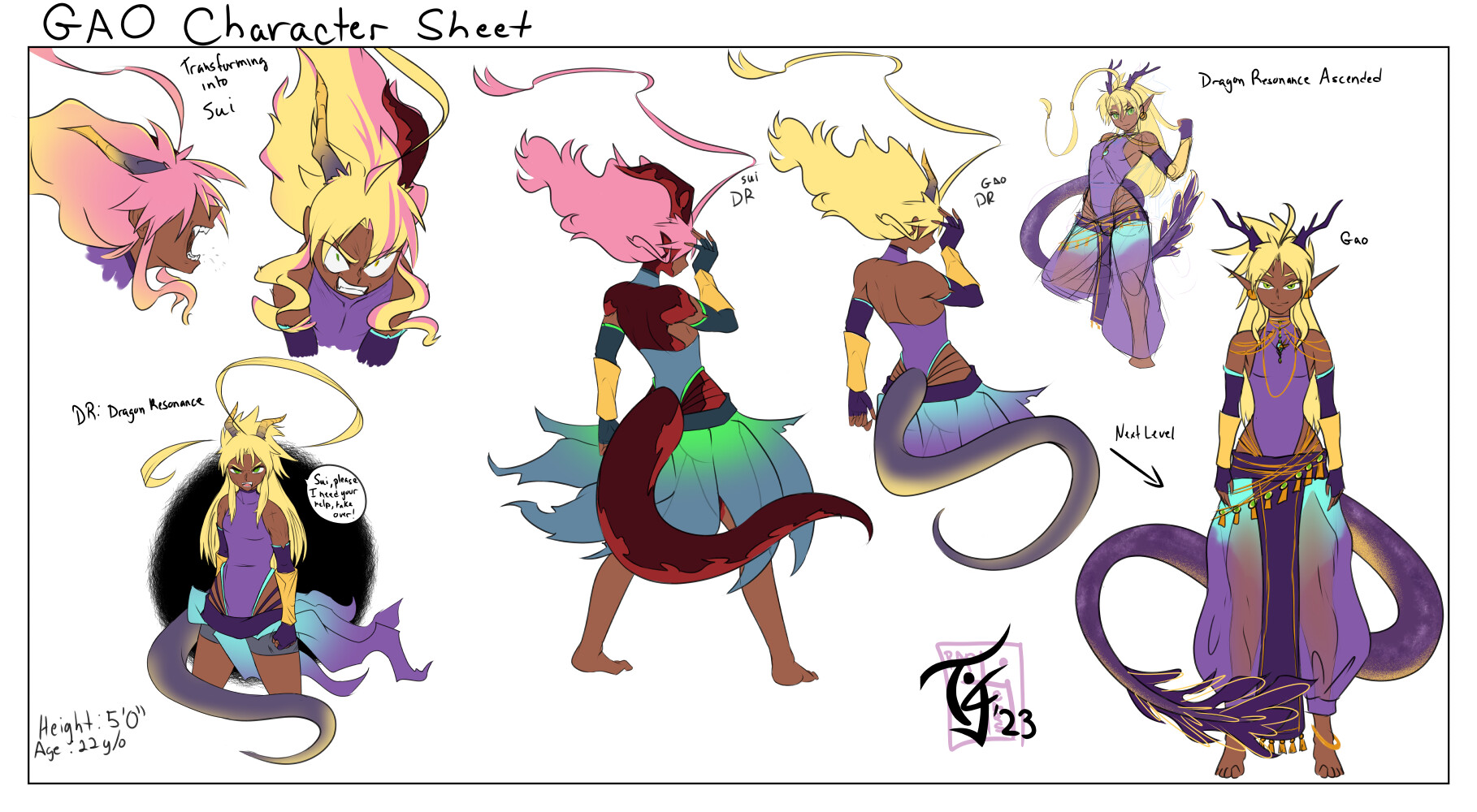 ArtStation - Gao character sheet