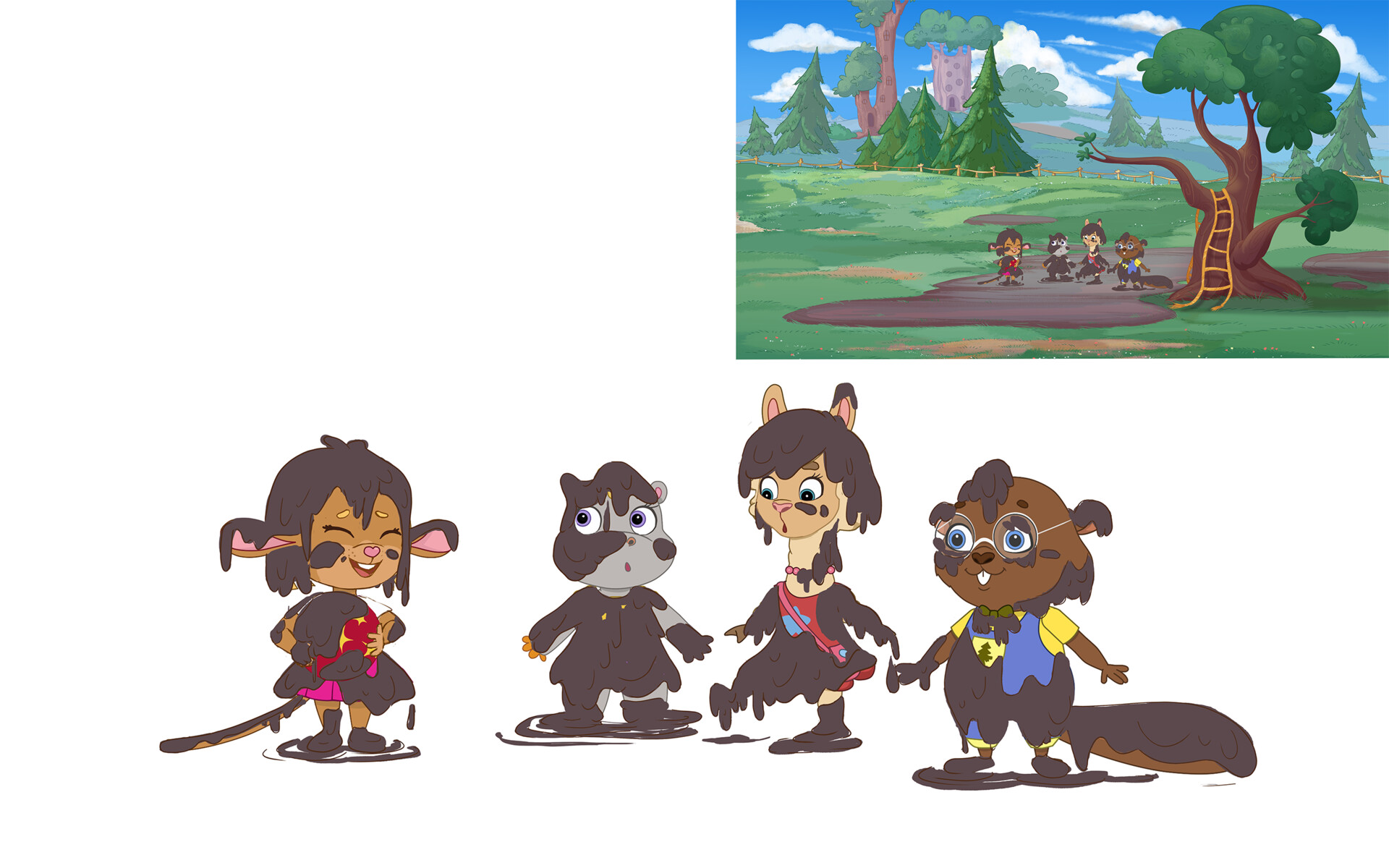 ArtStation - Backgrounds for the animation series Zabezoo