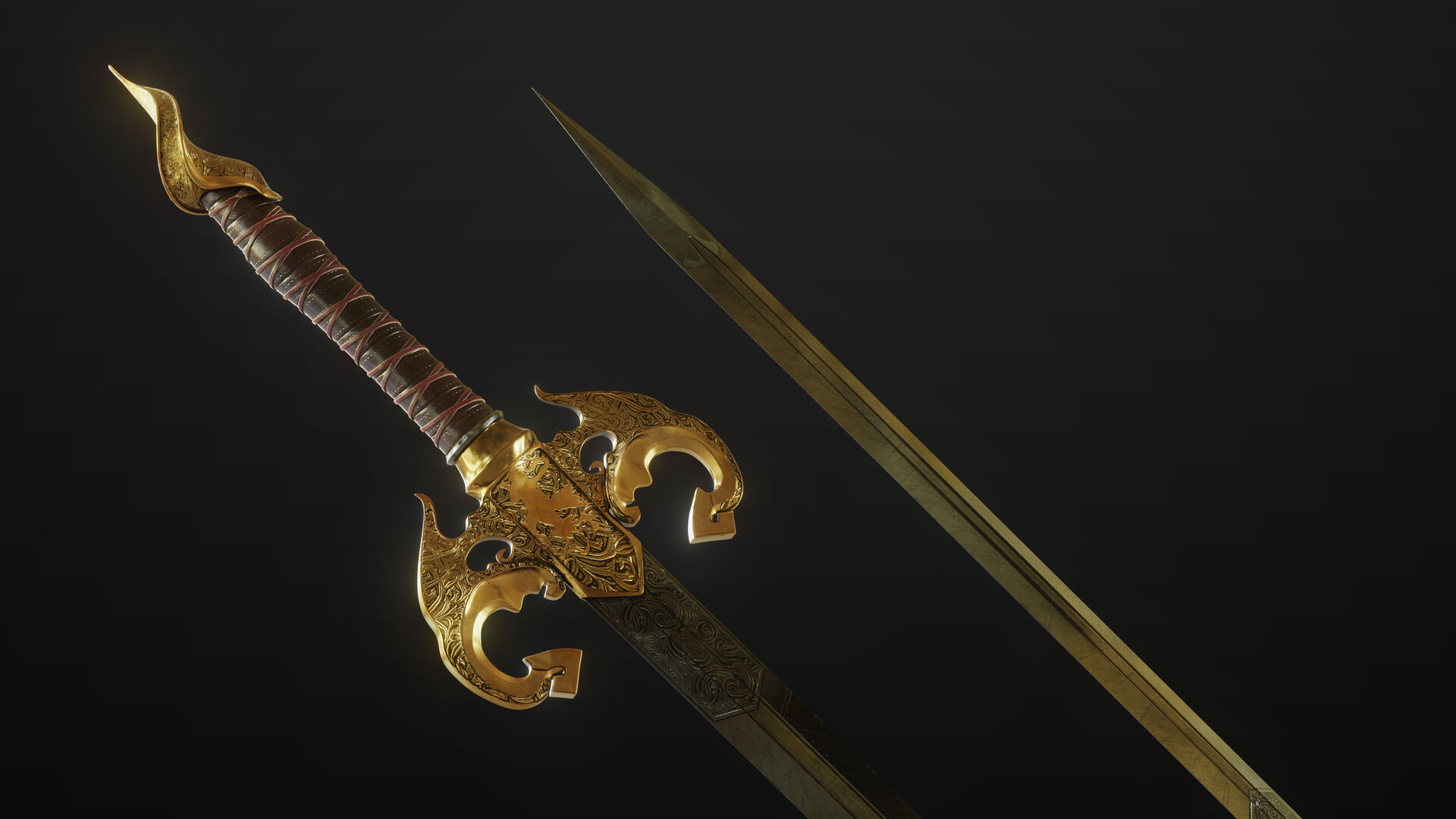 Ornate Gold Sword