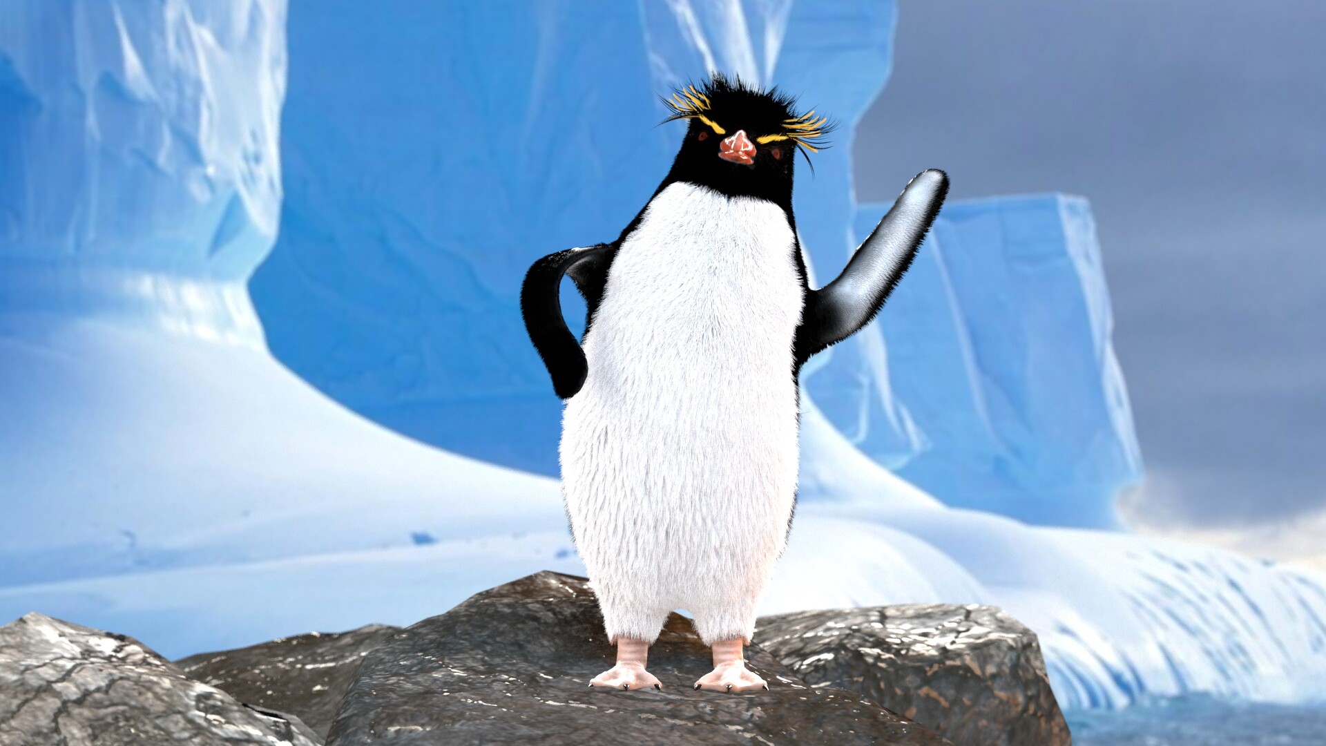 ArtStation - Macaroni penguin