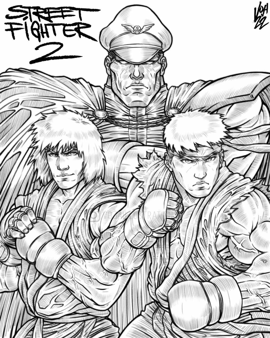 street fighter 2 coloring pages