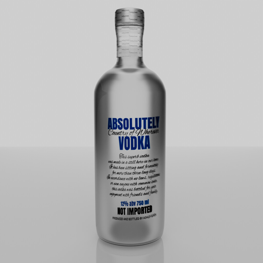 ArtStation - 3D_Vodka_Bottle