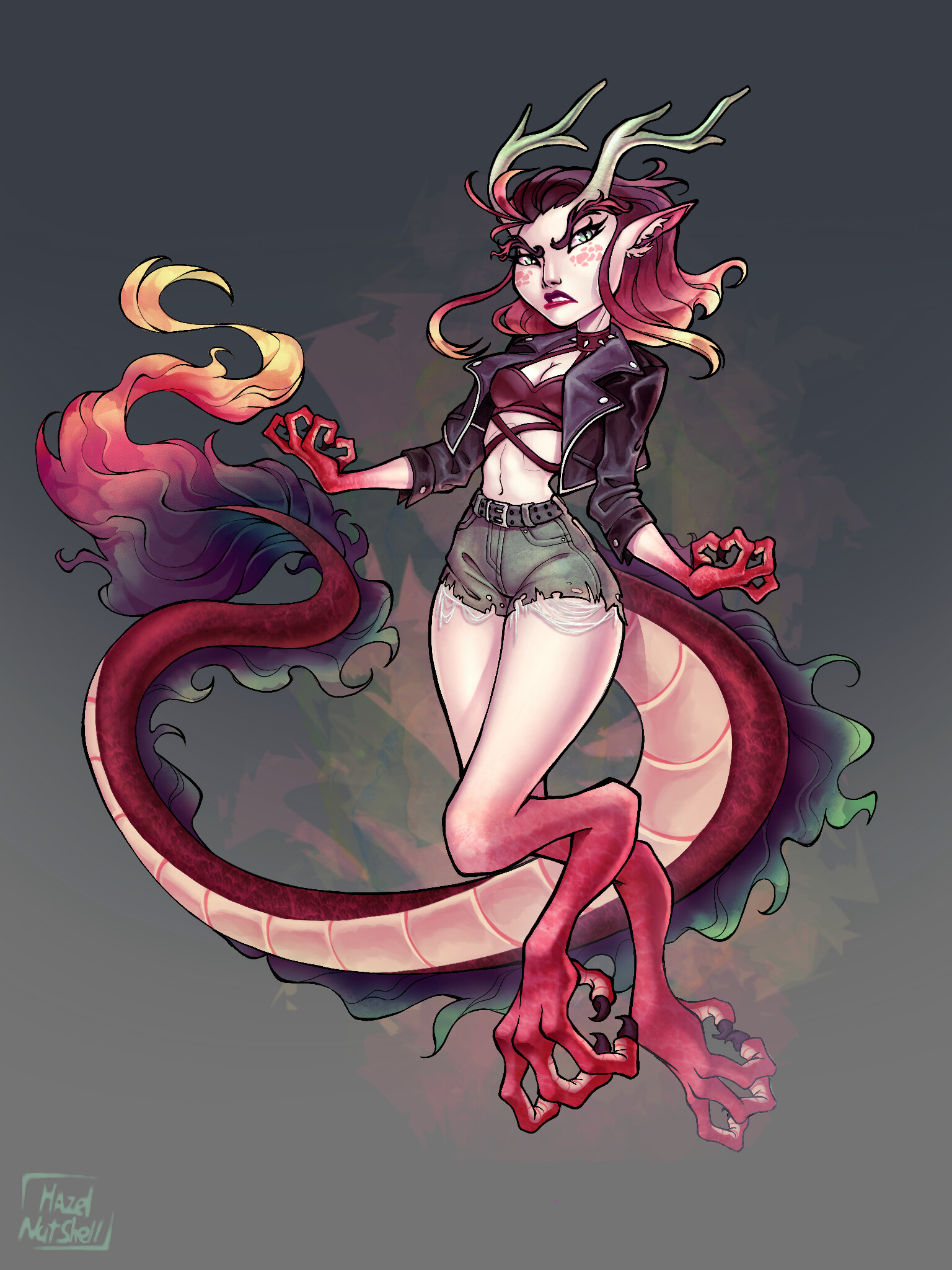 ArtStation - Dragon Girl Character Design