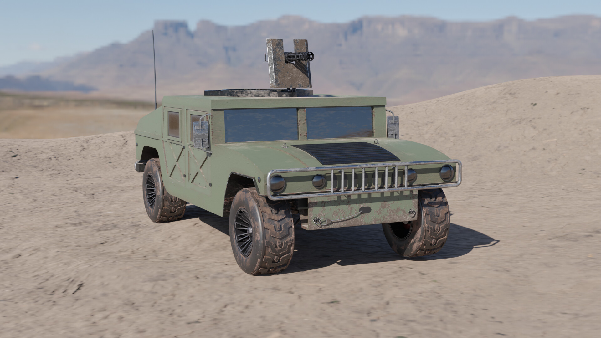 ArtStation - Damaged and Dirty Humvee